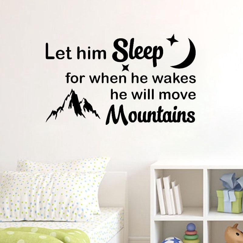 Let Him Sleep Mountain Wall Stickers Home Decoration Living Room ...