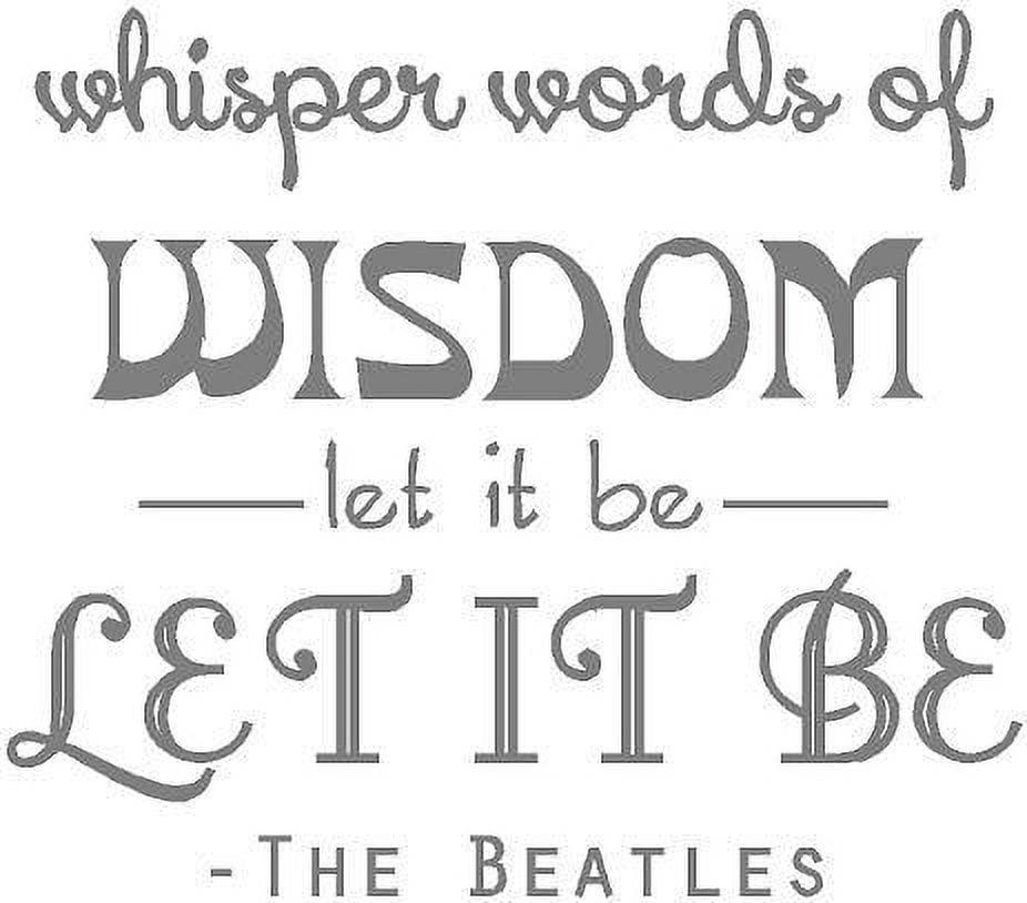 Let It Be BEATLES Music Decal | Song Lyrics Sticker | 20"x20" [BB6 ...
