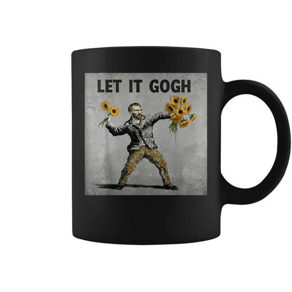 Let It Gogh Vincent Van Gogh Starry Night Distressed Coffee Mugs ...