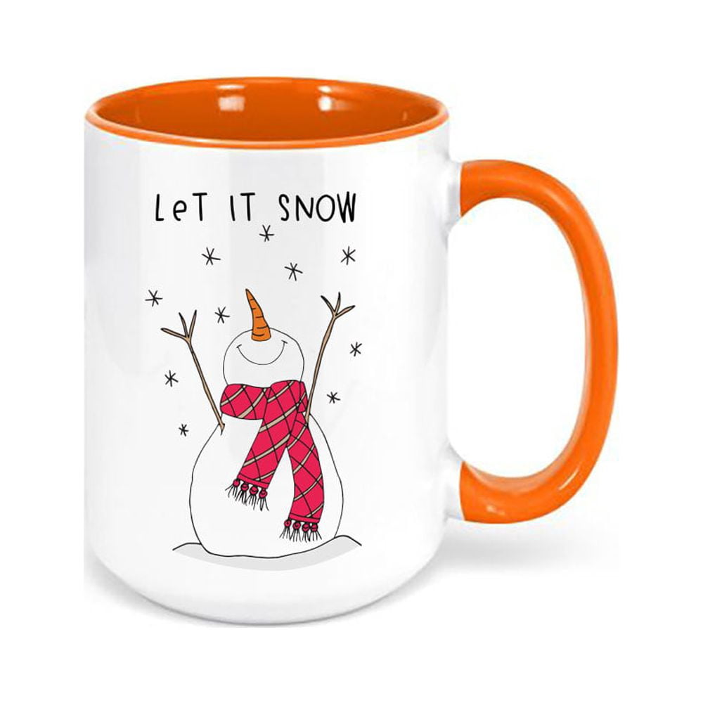 Let It Snow Coffee Mug, Let It Snow, Snowman Mug, Christmas Mug ...