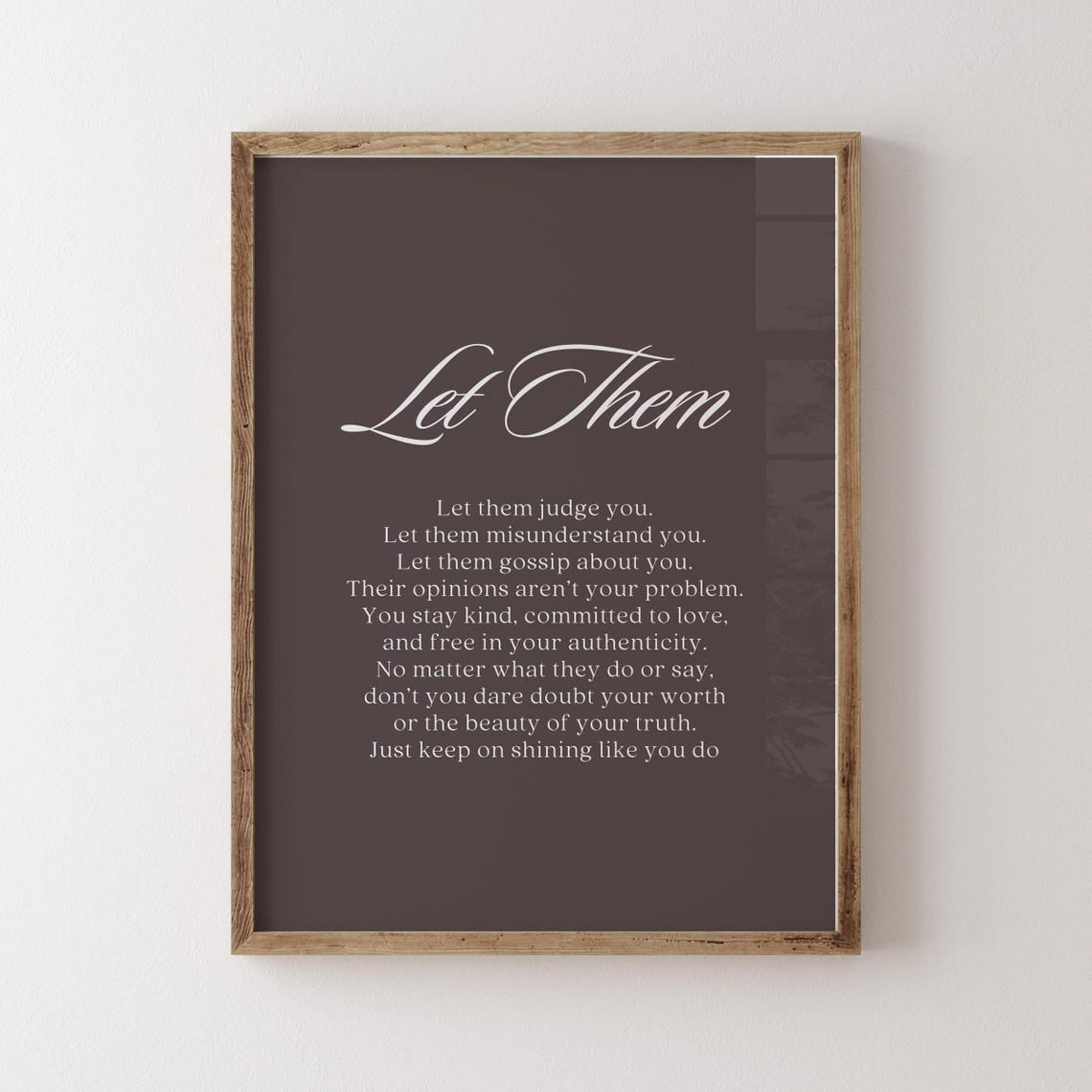 Let Them Judge You Quote Wall Art, You Are Enough, Self Love Poem ...
