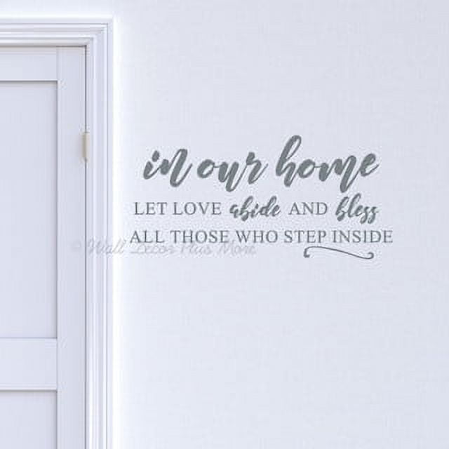 Let Love Abide Bless All Home Decor Wall Stickers - Home Wall Quote ...
