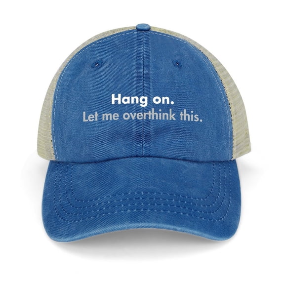 Let Me Overthink This Dark Blue Hat Adjustable Funny Fashion Unisex ...