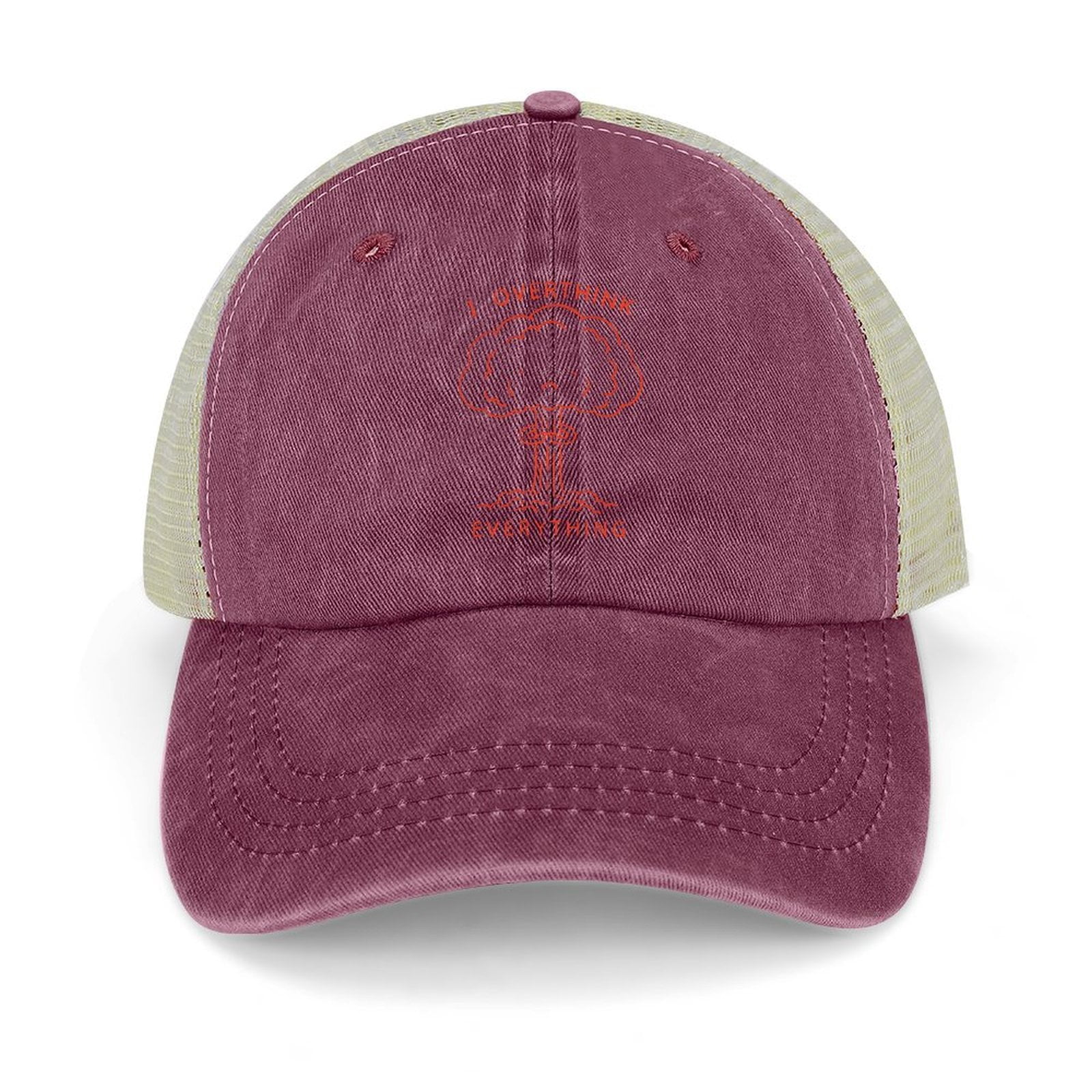 Let Me Overthink This Wine Red Hat Adjustable Funny Fashion Unisex ...