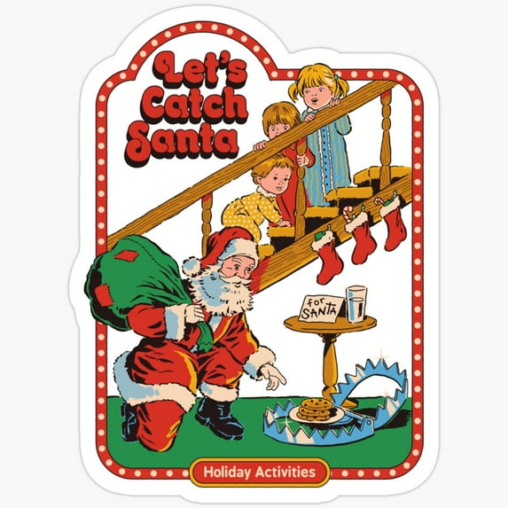 Let'S Catch Santa Sticker Phone Decal Water Bottle Stickers Car Decals ...