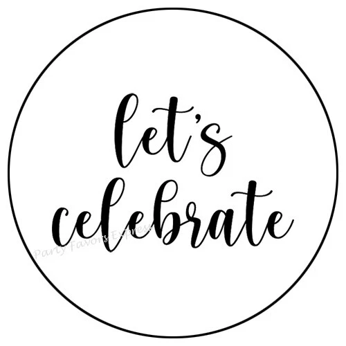 Let'S Celebrate Stickers Party Favors Phone Decal Water Bottle Stickers ...