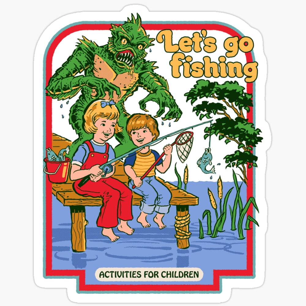 Let'S Go Fishing Sticker Phone Decal Water Bottle Stickers Car Decals ...