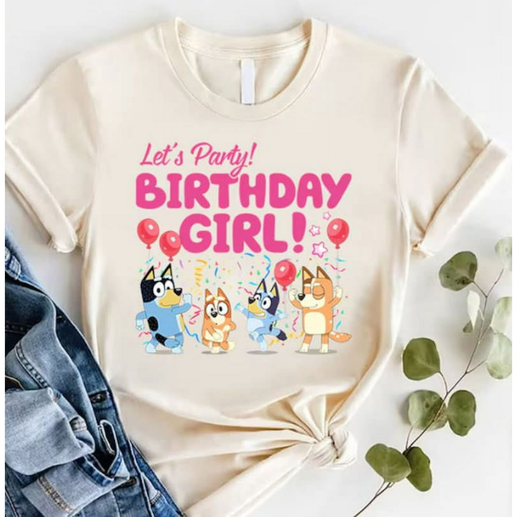 Let'S Party Birthday Girl Bluey Shirt | Bluey Shirt | Bluey Family ...