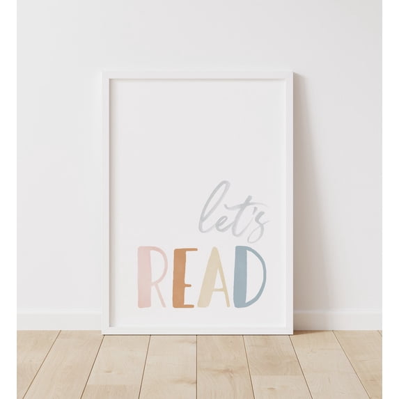 Let S Read Posterboho Nursery Decor Room Playroom Reading Nook Sign 0 ...