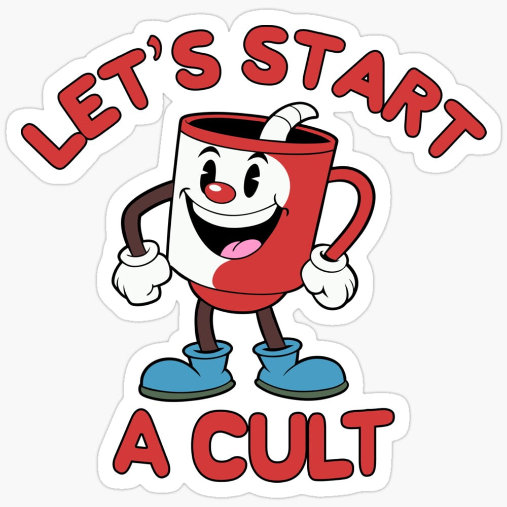 Let'S Start A Cult Sticker Phone Decal Water Bottle Stickers Car Decals ...