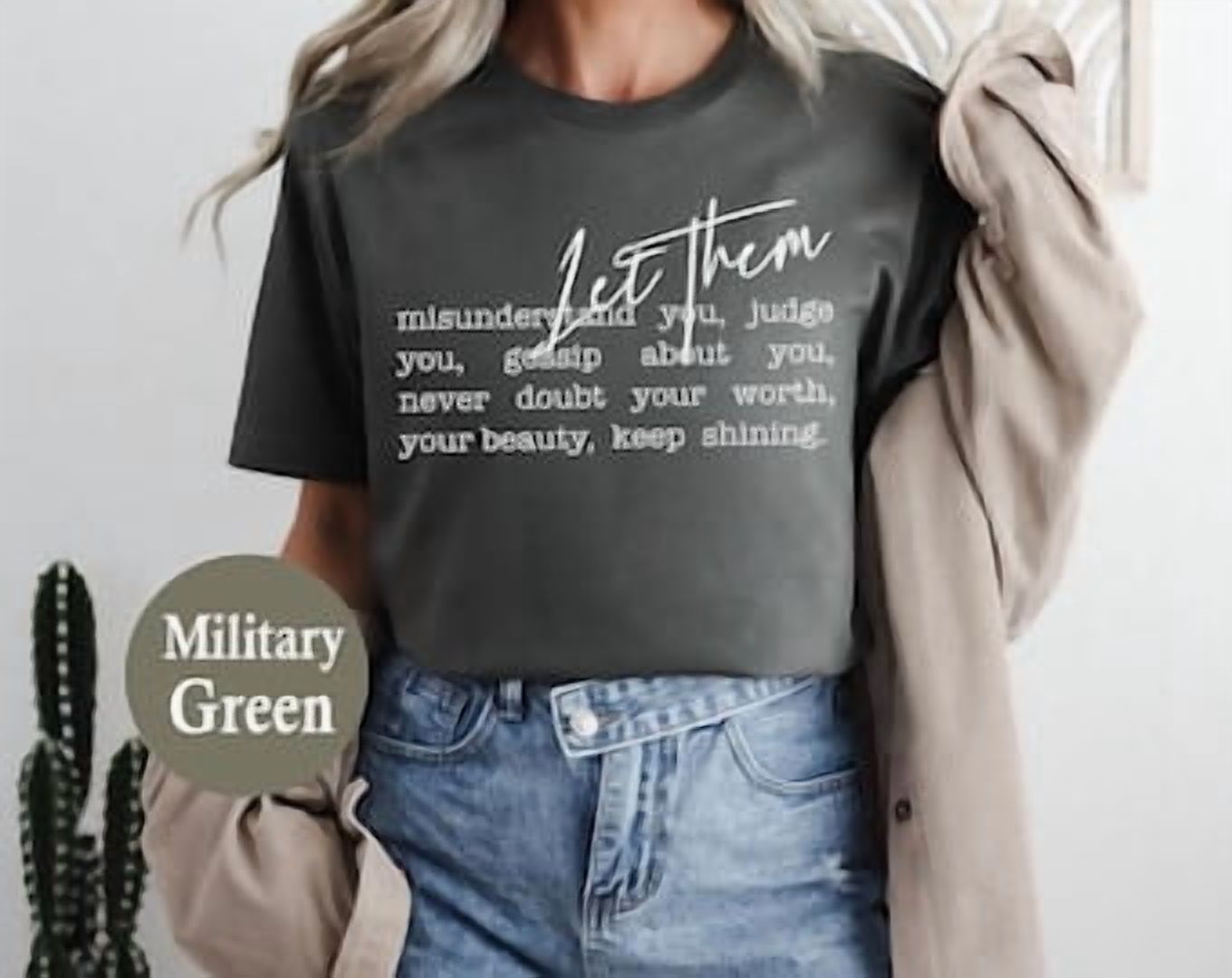 Let Them Shirt, Positive Saying Shirt, Mental Health Shirt ...
