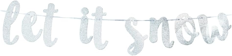 Let It Snow Banner -Winter Banner,Winter Snowflakes For Holiday ...