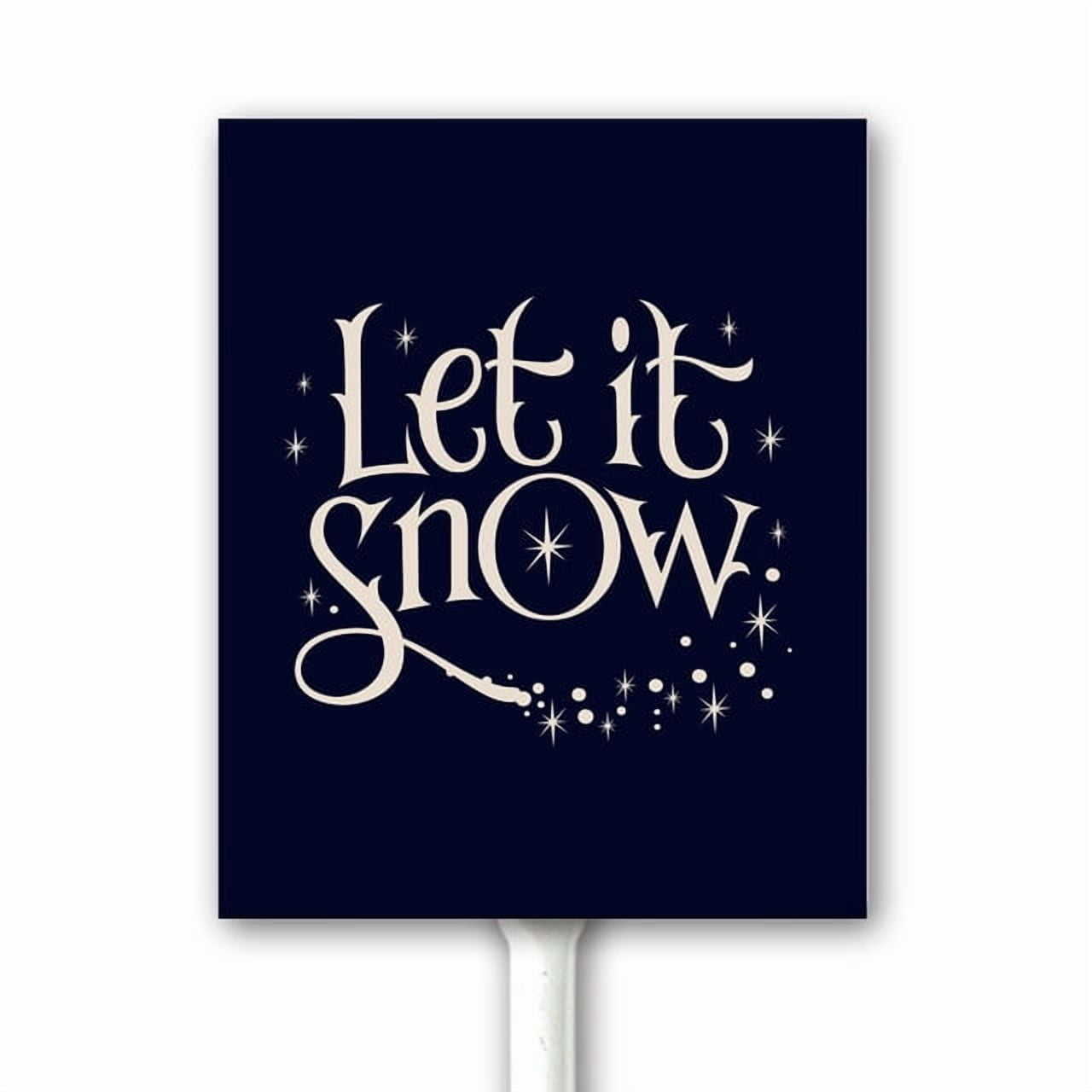Let it Snow Yard Sign Christmas Winter Holiday Decor Garden Lawn Sign ...