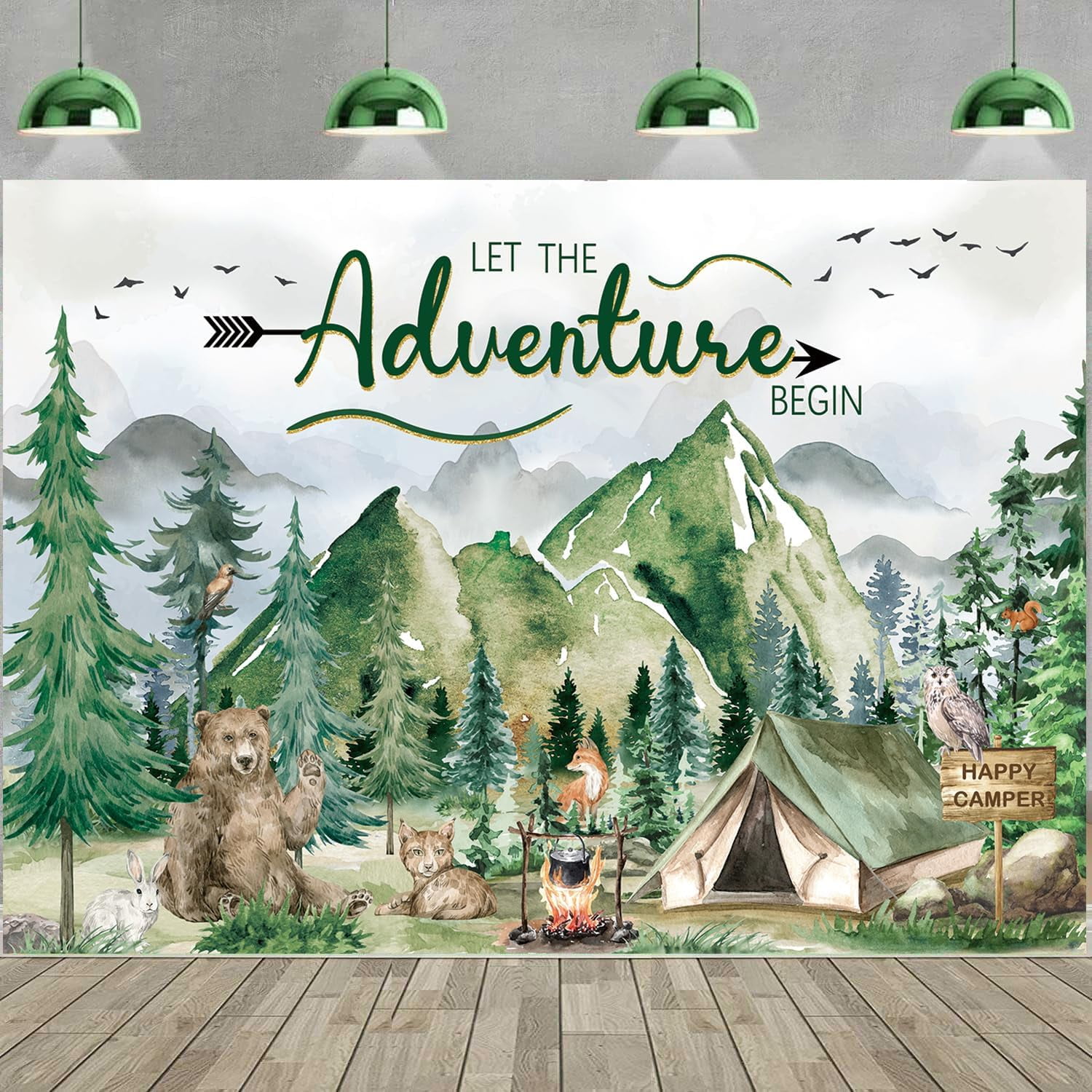 Let The Adventure Begin Backdrop Adventure Awaits Baby Shower ...