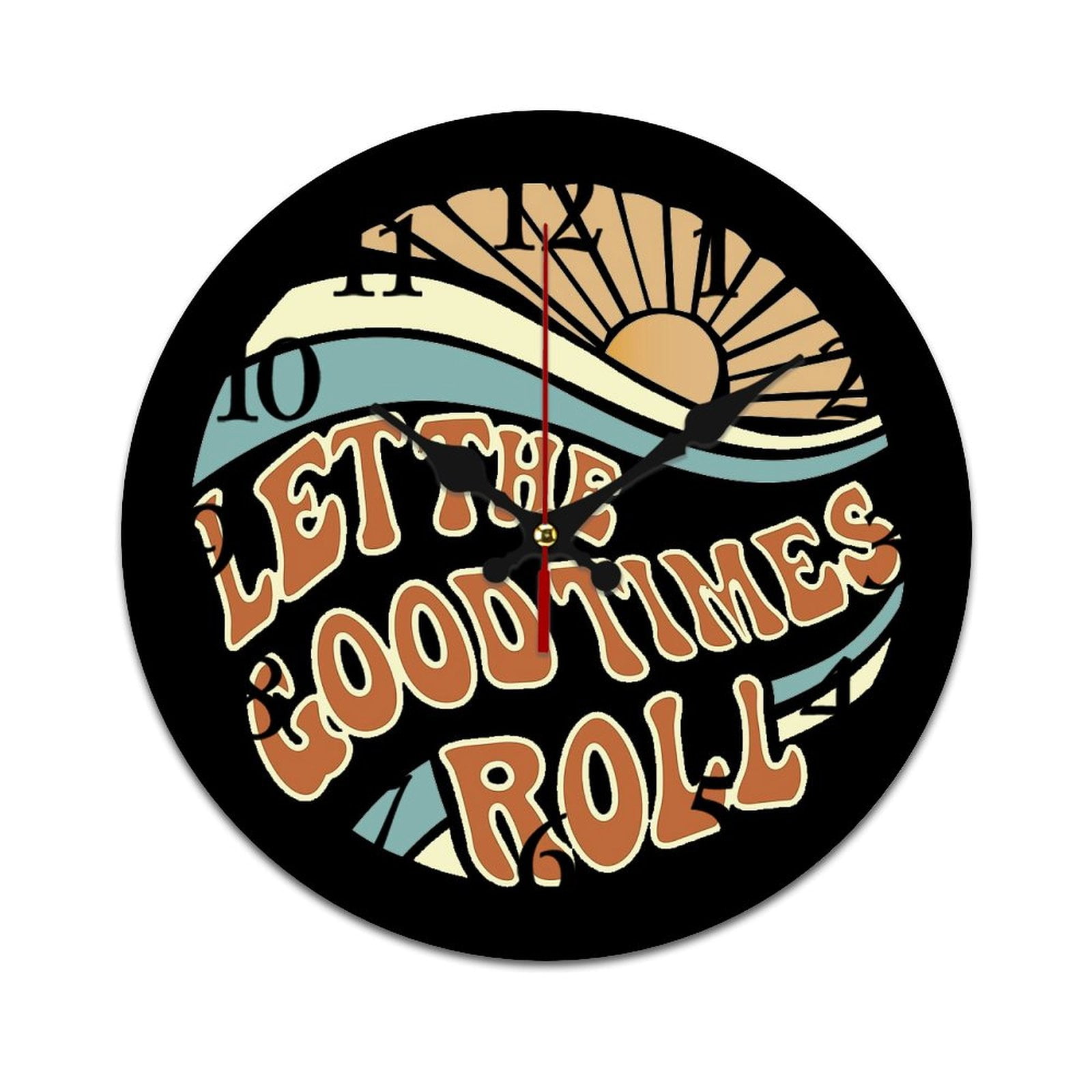 Let The Good Times Roll Wall Clock Modern Design Clocks Wall Hanging ...