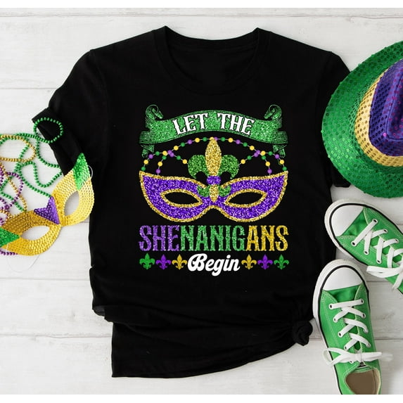 Let The Shenanigans T- Shirt, Mardi Gras Carnival Lover Gift Idea ...