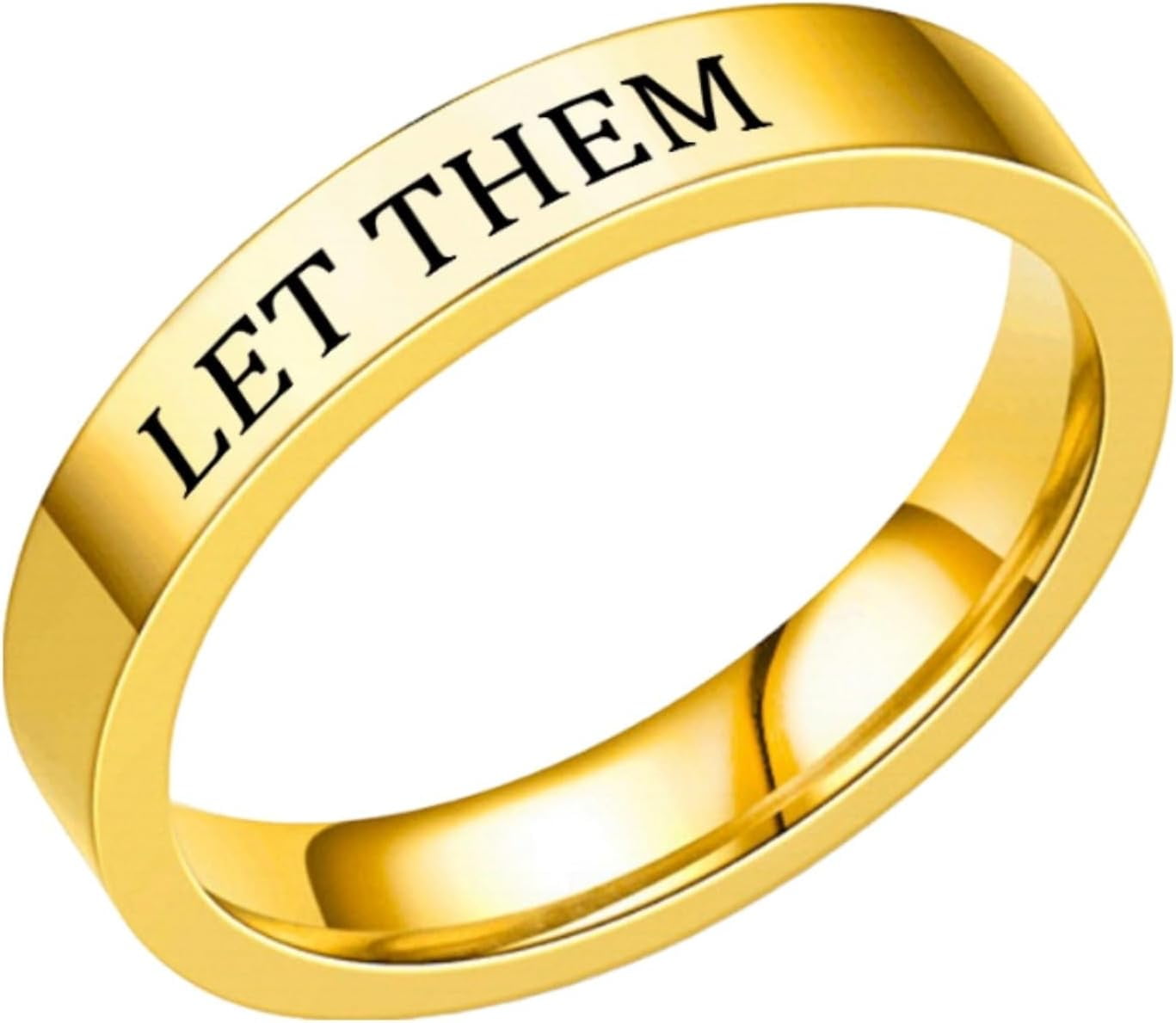 Let Them Ring For Women Let Them Stainless Steel Inspirational Ring ...