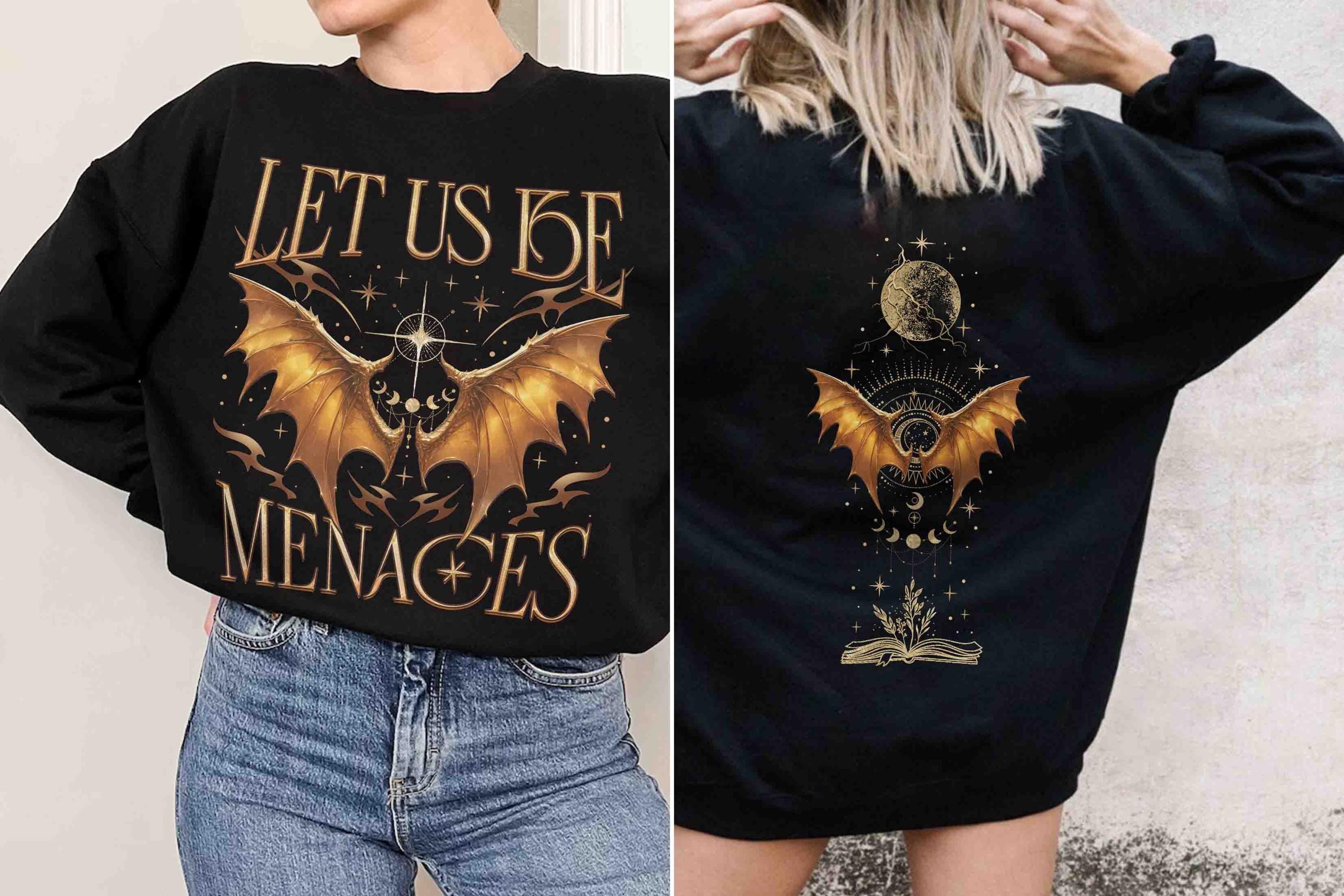 Let Us Be Menaces Shirt, Onyx Storm Fourth Wing Merch For Fans, Xaden ...
