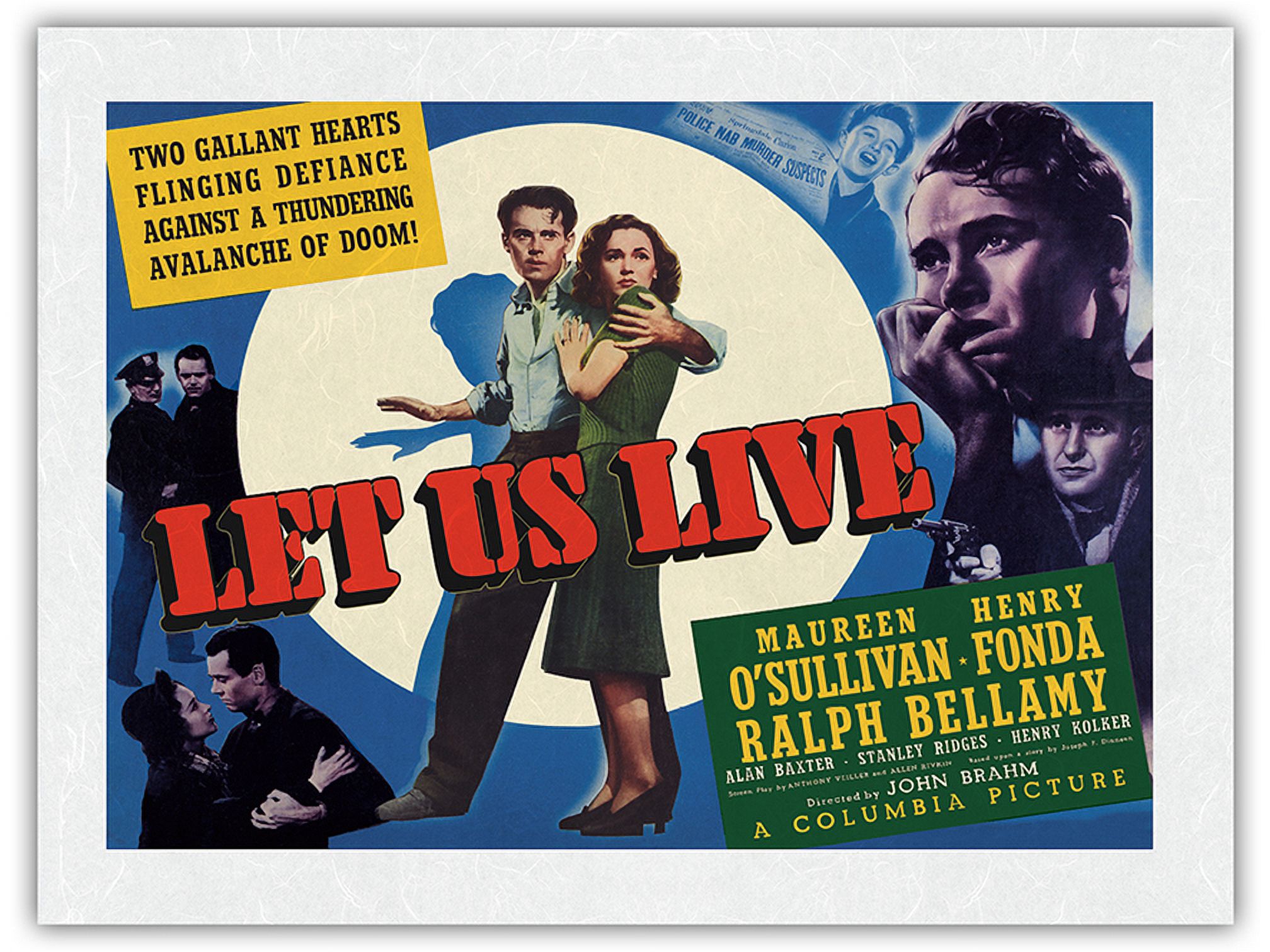 Let Us Live - Starring Maureen O’Sullivan Henry Fonda - Vintage Film Movie Poster c.1939 ...