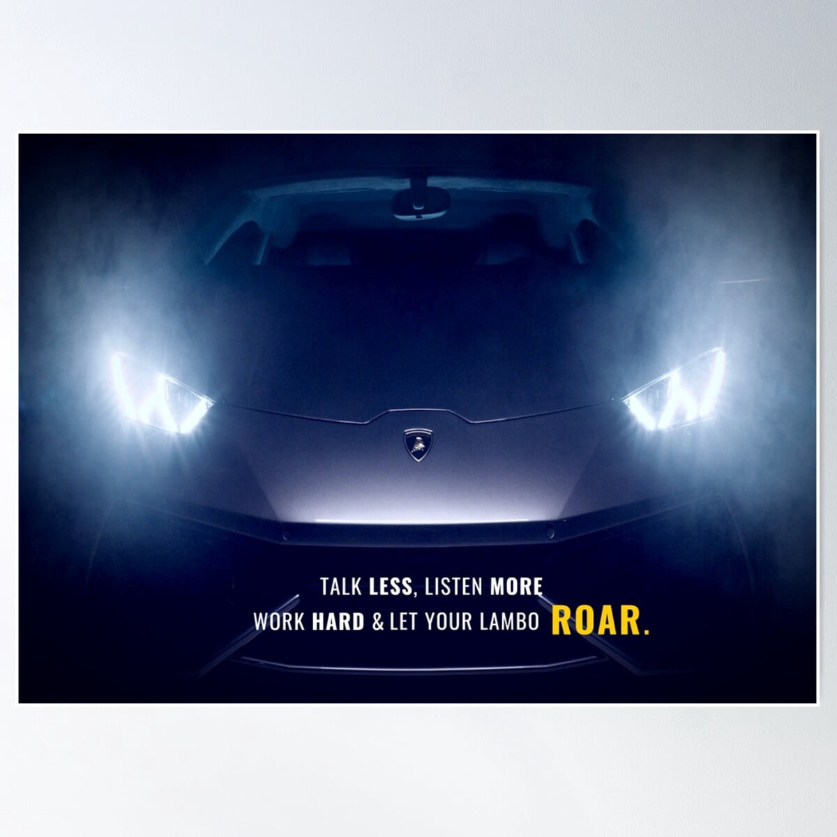 Let Your Lambo Roar Poster Wall Art, Modern Wall Decor For Living Room ...