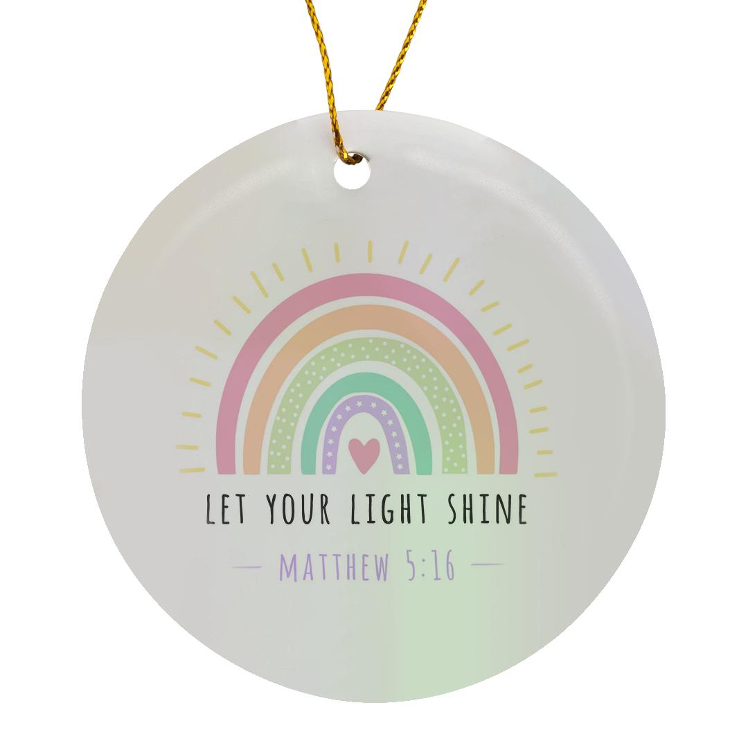 3drose, Let Your Light Shine Inspiring Bible Verse Quote Cute Colorful ...