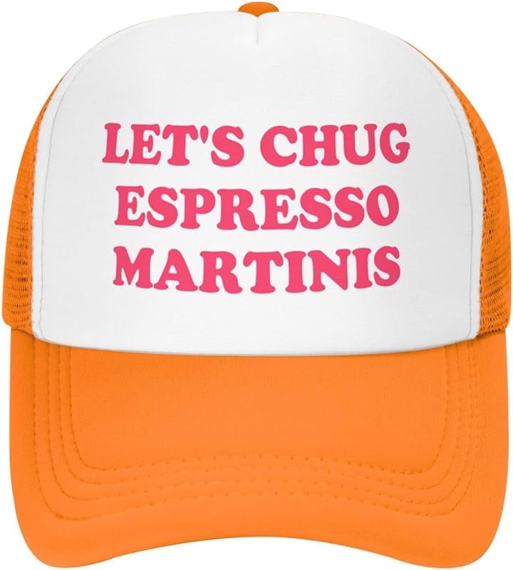 Let's Chug Espresso Martinis Trucker Hats Adults Humor Funny Hat ...