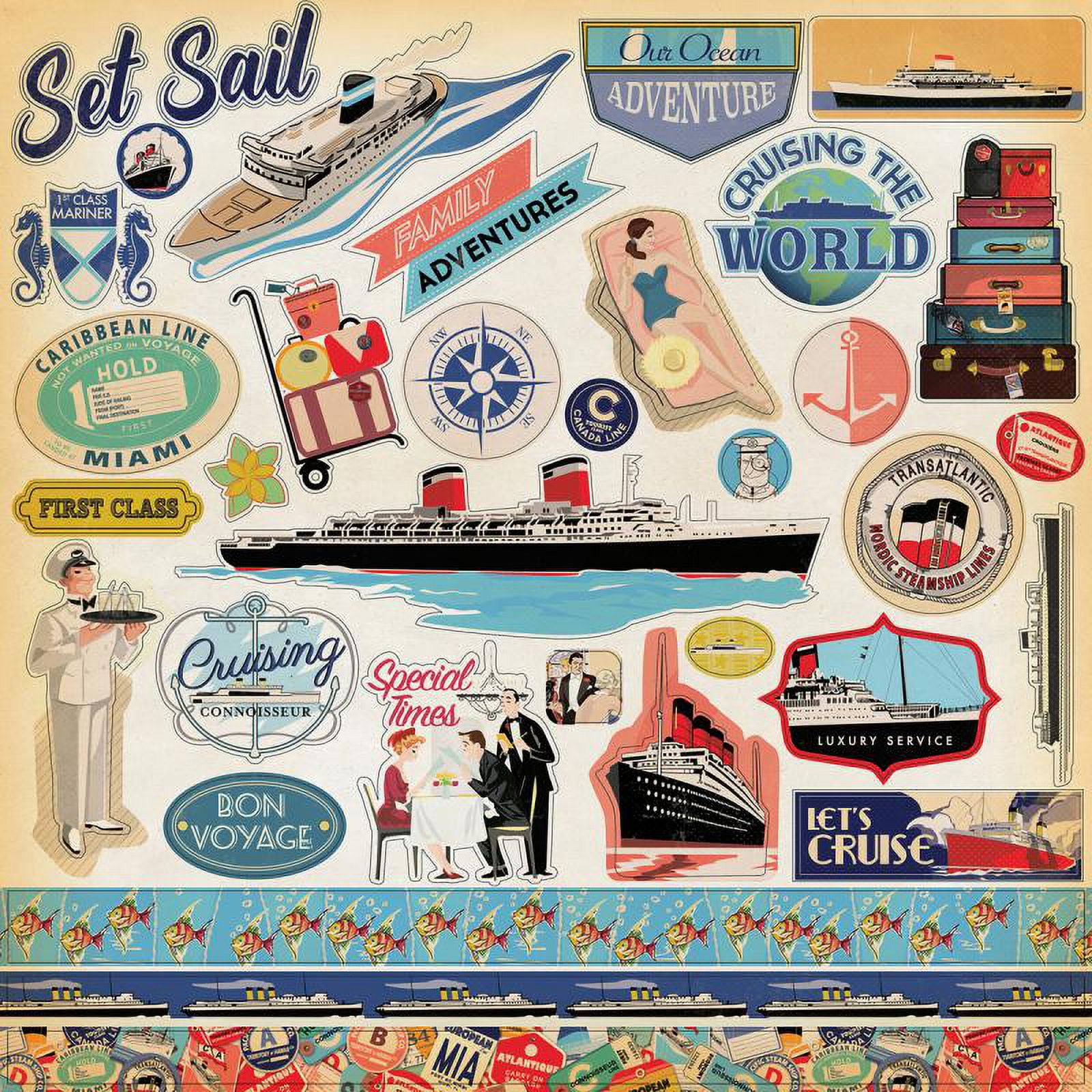 Let's Cruise Cardstock Stickers 12" X 12 - Walmart.com