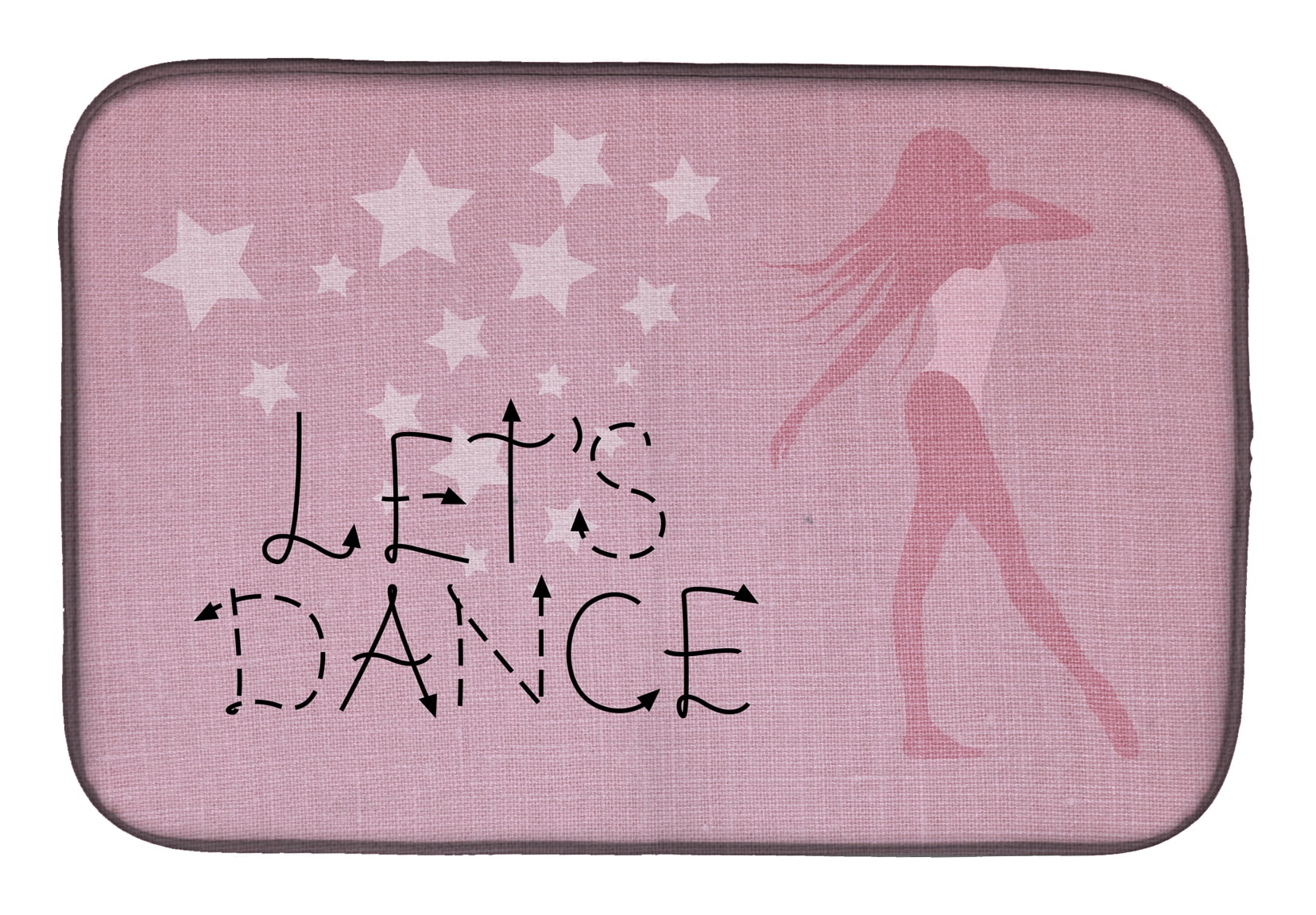 Let's Dance Linen Pink Dish Drying Mat - Walmart.com