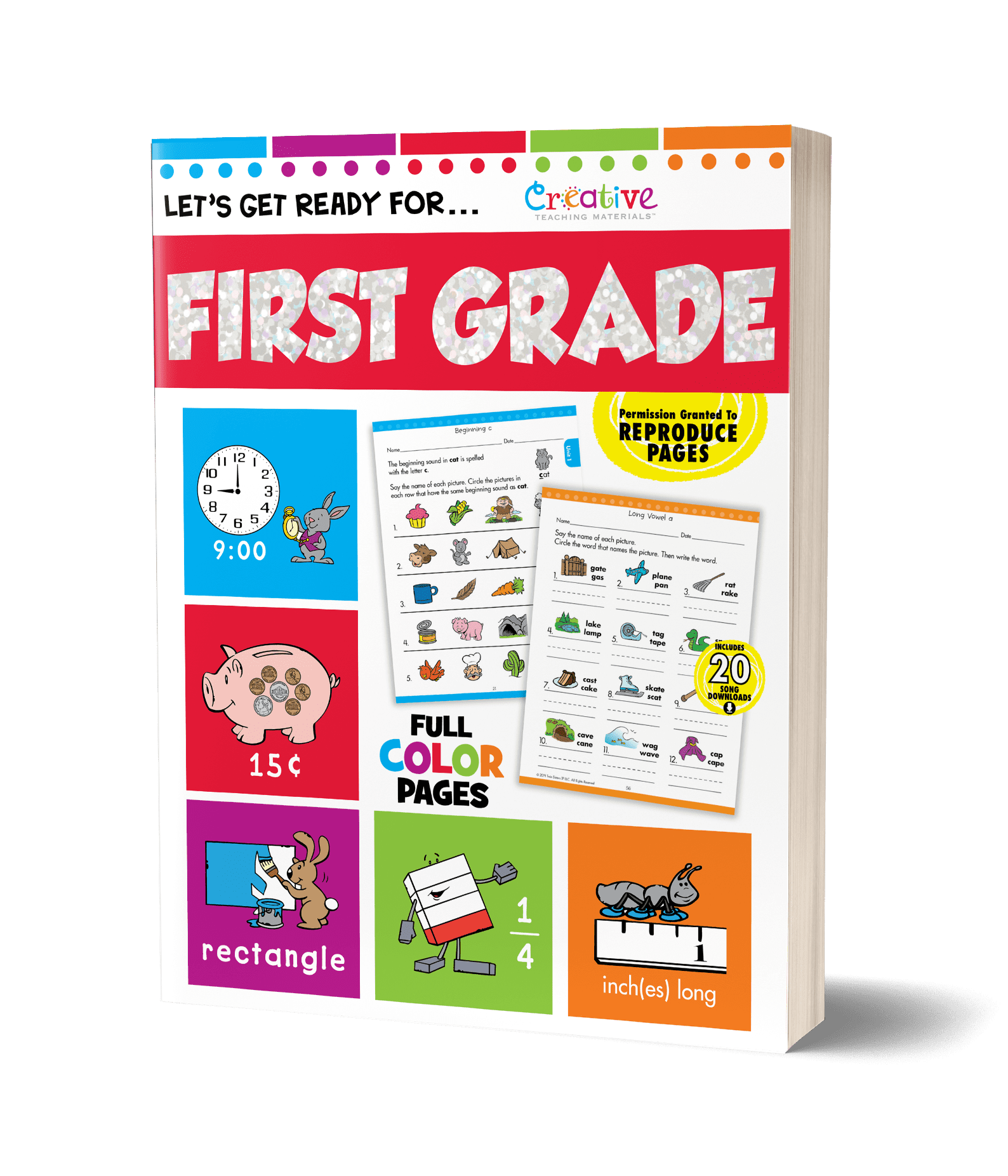 Let's Get Ready Grade 1 Learning Workbook - Reading, Math Practice ...