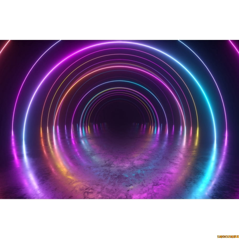 Let's Glow Party Neon Laser Lights Backdrop Stage Party Disco Dancing ...