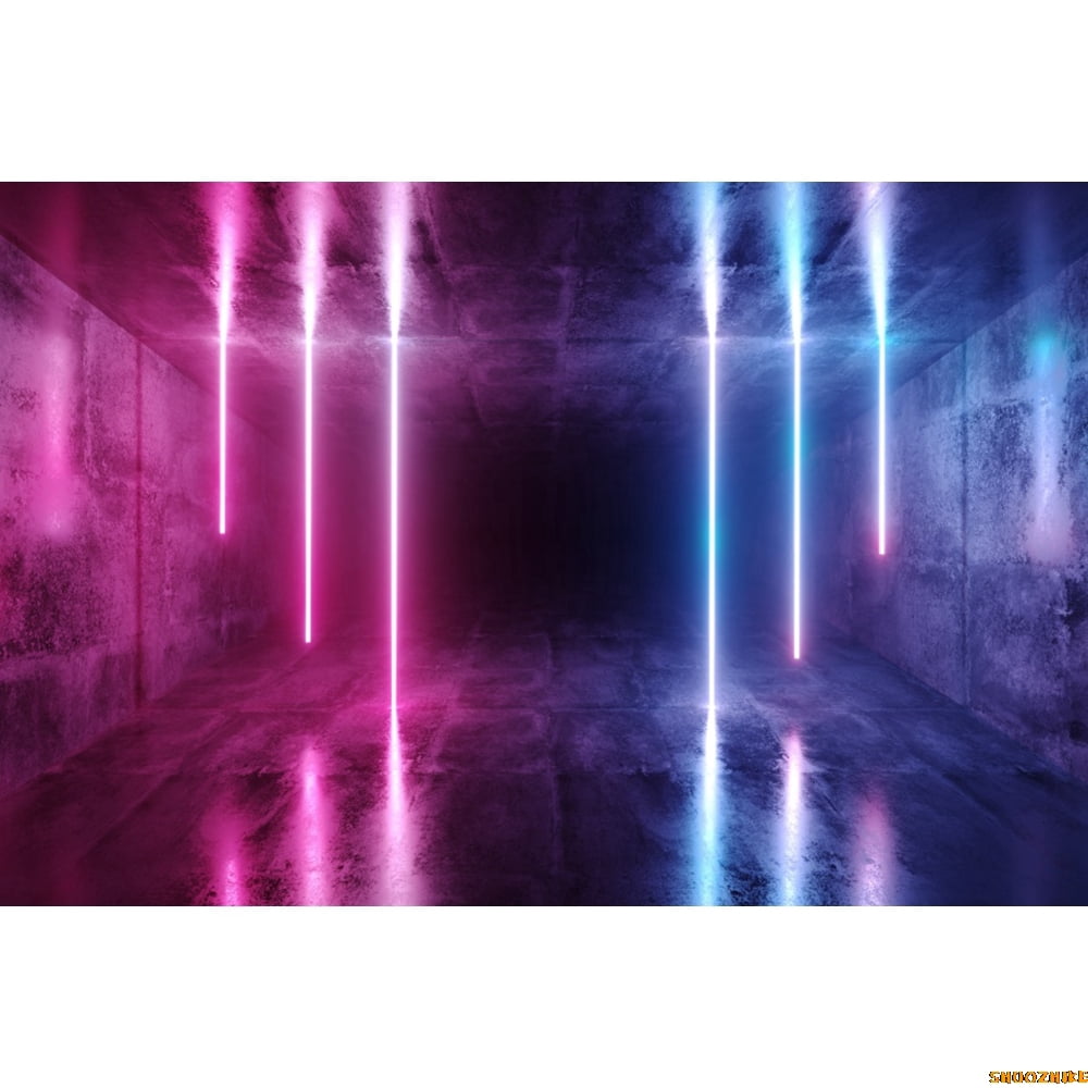 Let's Glow Party Neon Laser Lights Backdrop Stage Party Disco Dancing ...