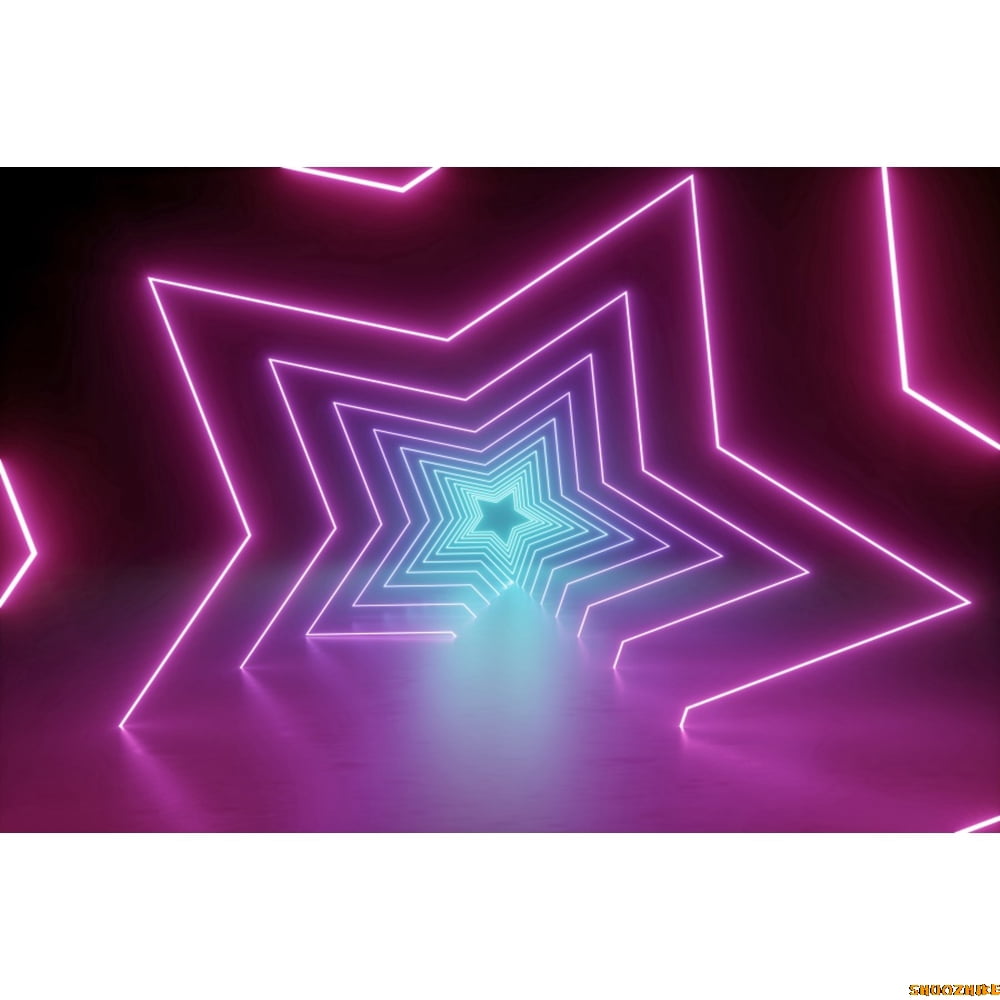 Let's Glow Party Neon Laser Lights Backdrop Stage Party Disco Dancing ...