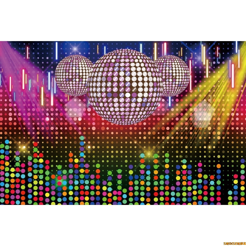 Let's Glow Party Neon Laser Lights Backdrop Stage Party Disco Dancing ...