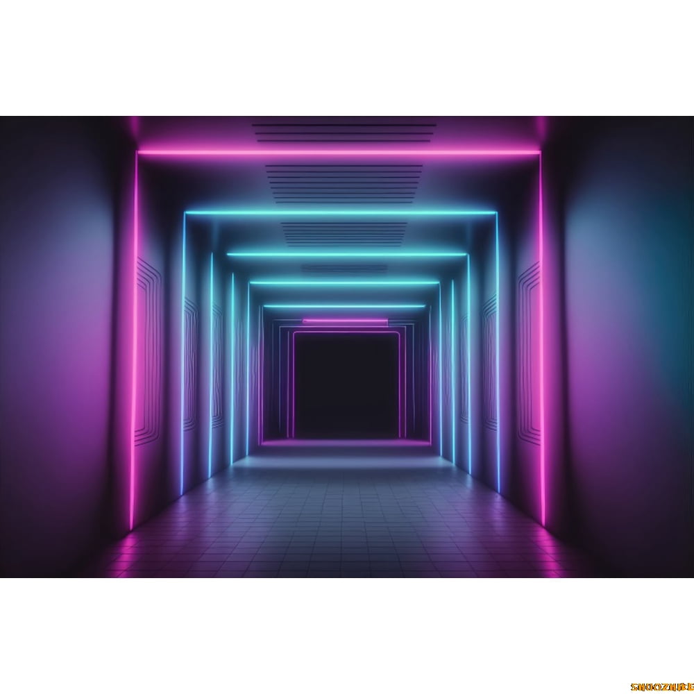 Let's Glow Party Neon Laser Lights Backdrop Stage Party Disco Dancing ...