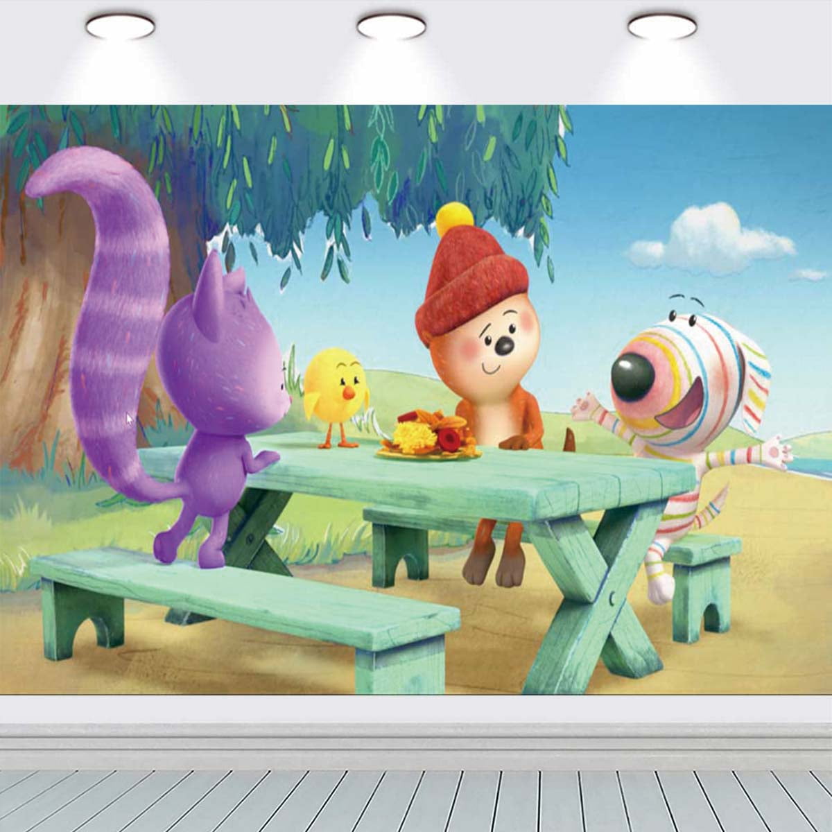 Let's Go Bananas school Taspestry Poster Banner Backdrop Background ...