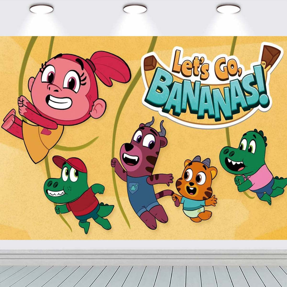 Let's Go Bananas school Taspestry Wall Decor Birthday Banner Backdrop ...