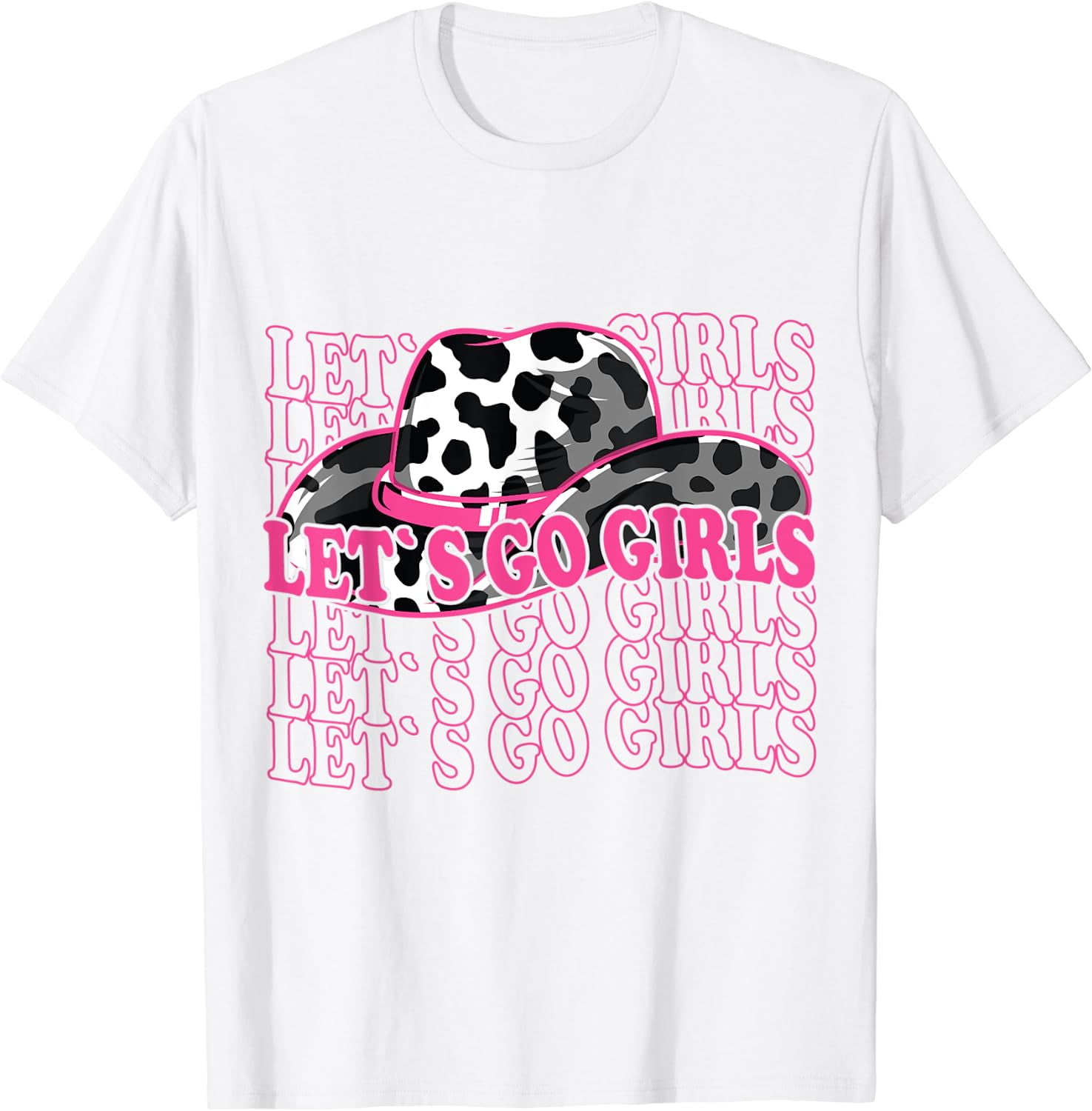 Let麓s Go Girls - Country Southern Western Cow pattern T-Shirt - Walmart.com