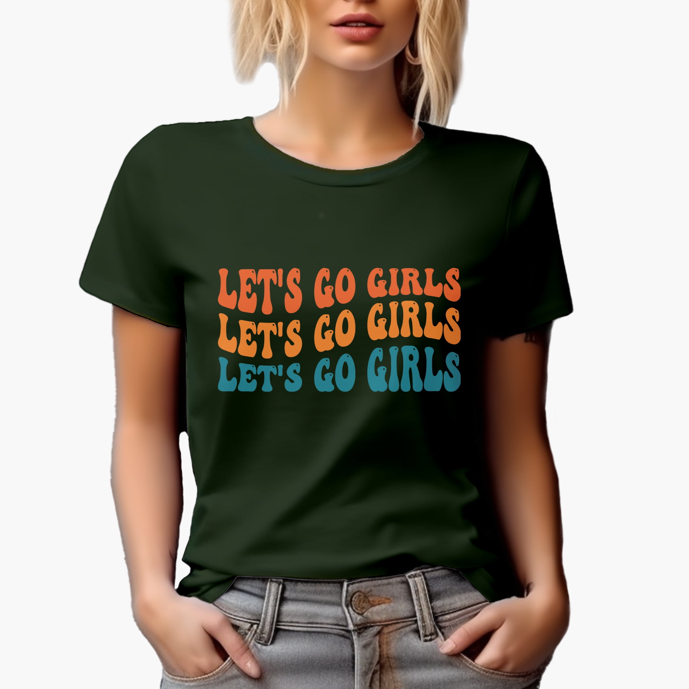 Let's Go Girls, Expression to Perk Up Your Friends, Groovy Retro Wavy ...