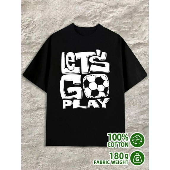 Let's Go Play for men black 180G 100% Cotton Cool shirts,Funny shirts,t ...
