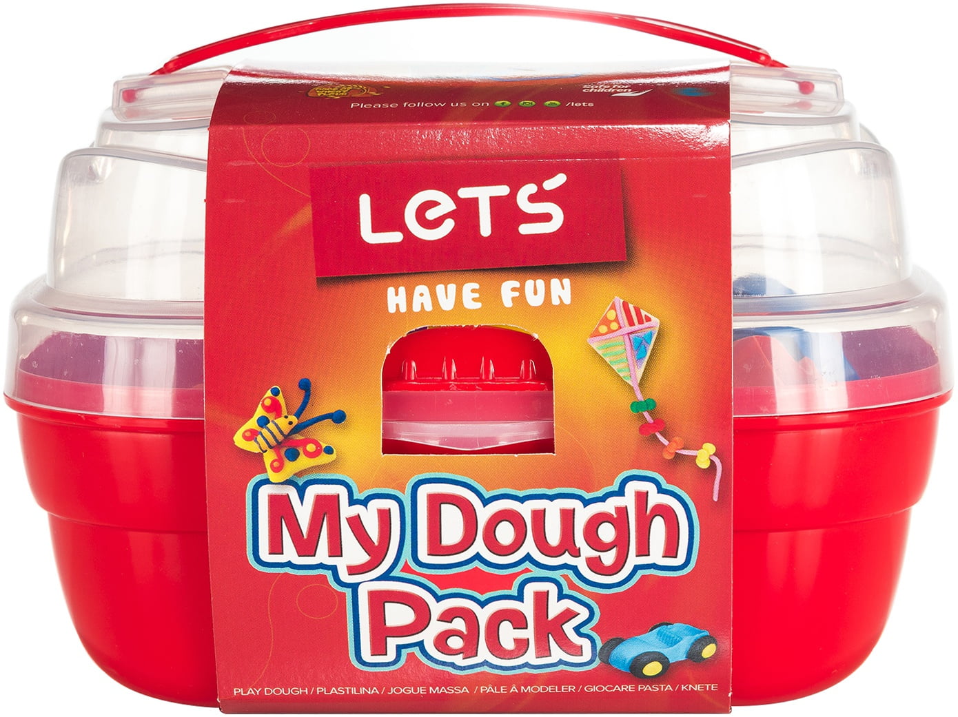 Let's Have Fun My Dough Pack 14pcs-6 Soft Dough Colors & 8 Shape ...