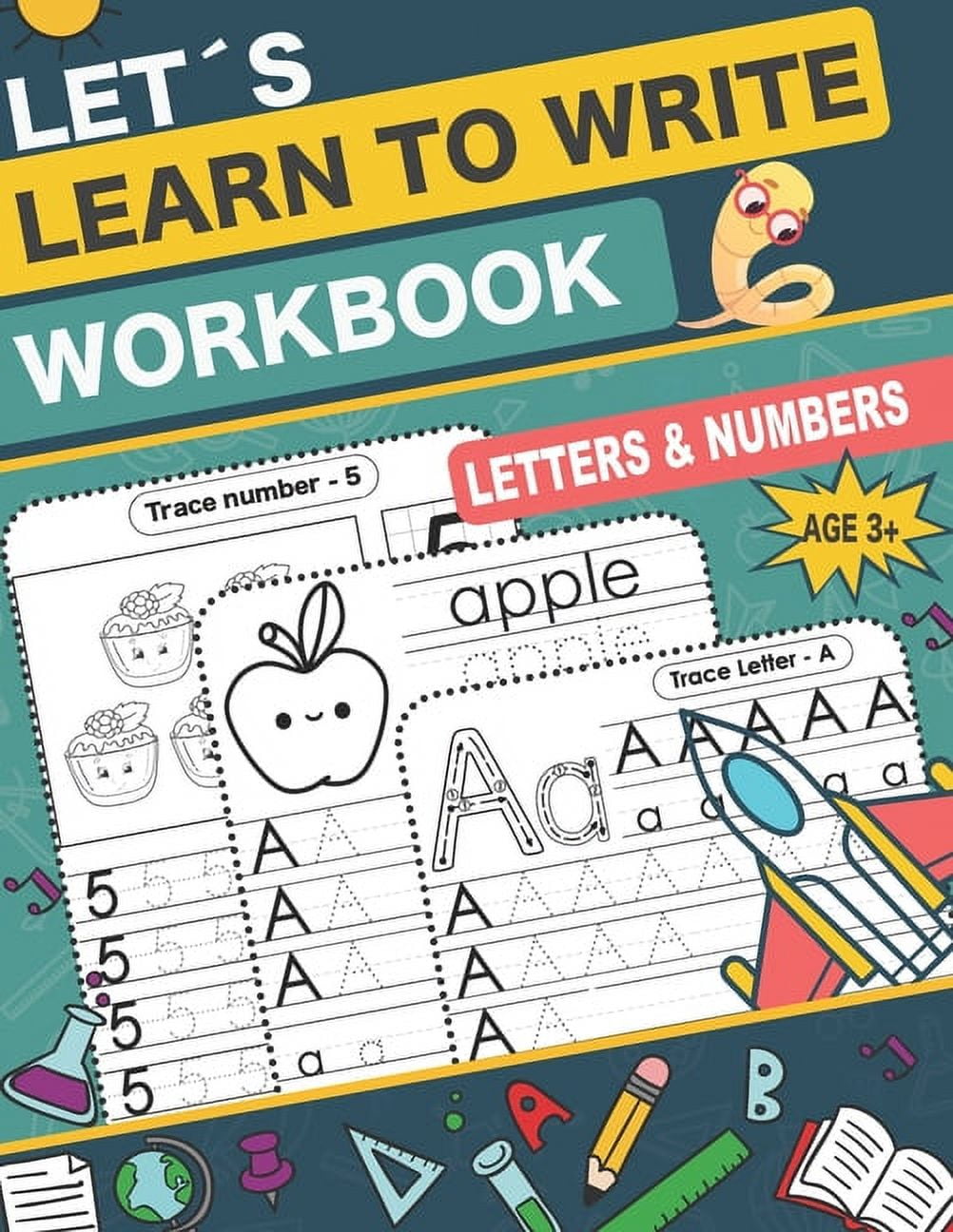 Let's Learn to Write Workbook: handwriting practice book for kids with ...