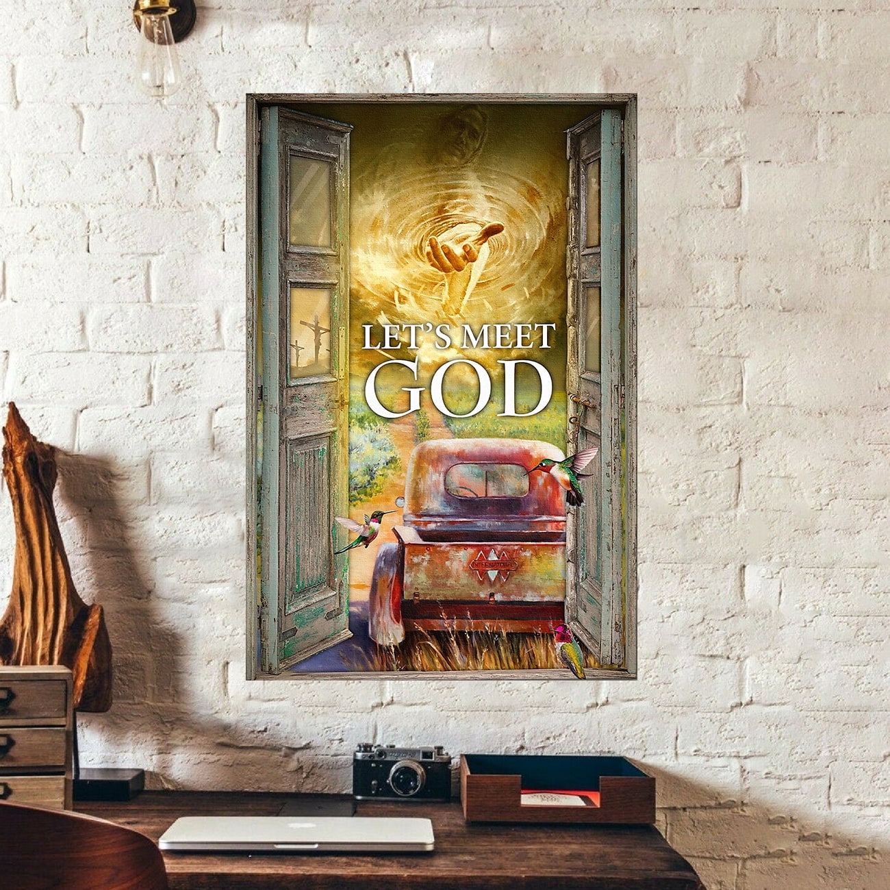 Let's Meet God Poster Jesus Poster 24 x 36 Inch Poster - Walmart.com