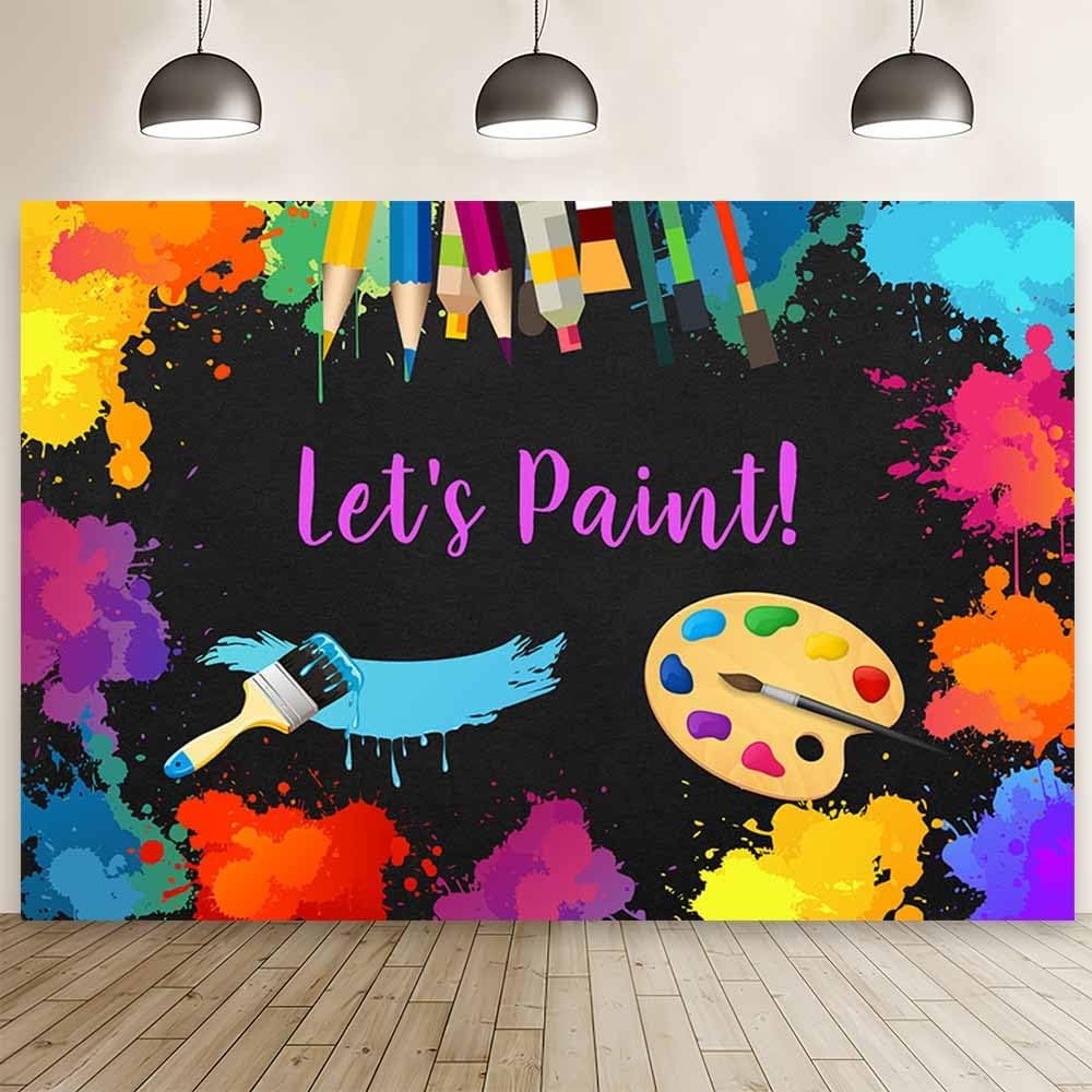 Let's Paint Backdrop Colorful Graffiti Wall Photography Background ...