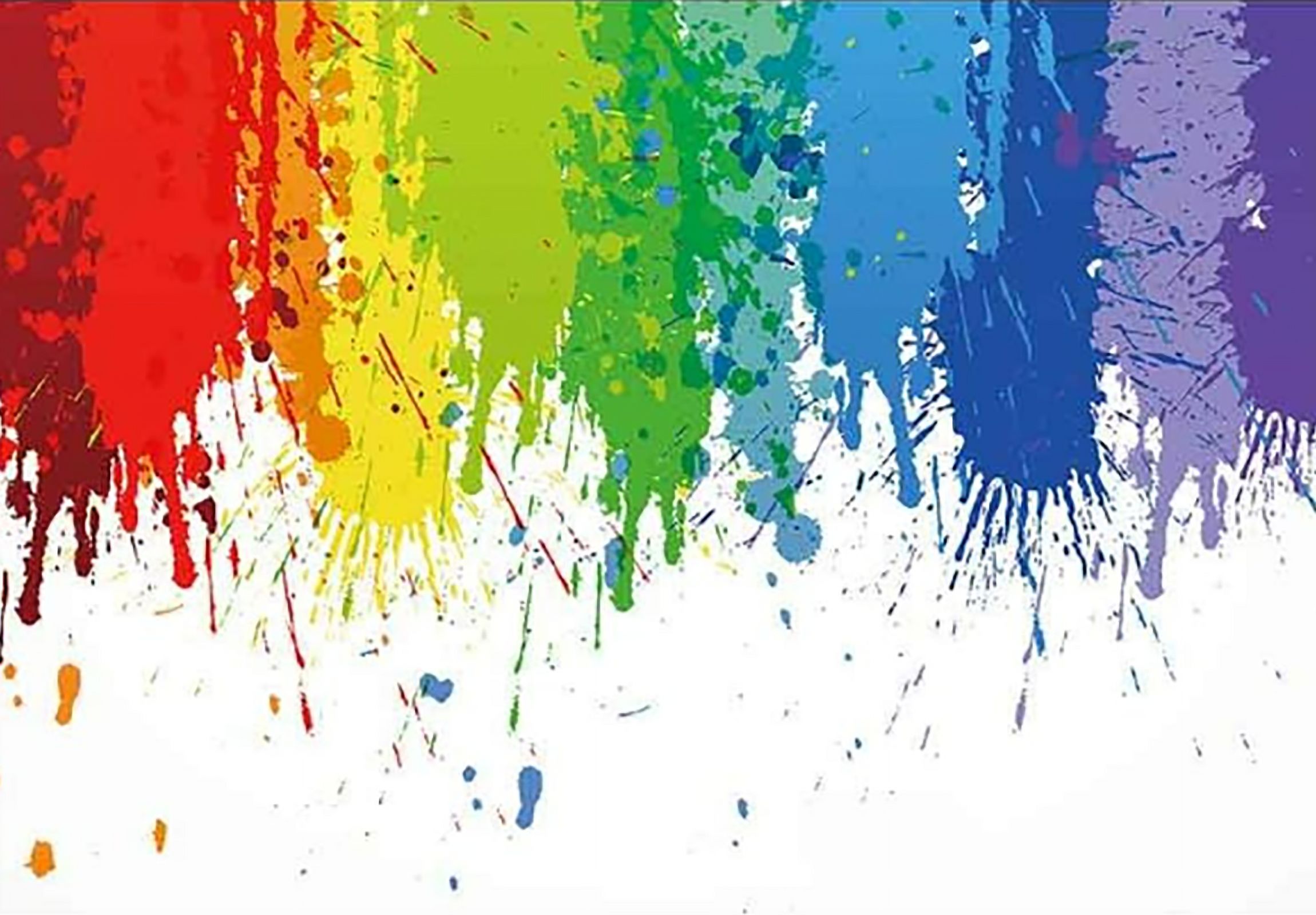 Let's Paint Theme Birthday Party Backdrop For Photography Colorful Mess ...