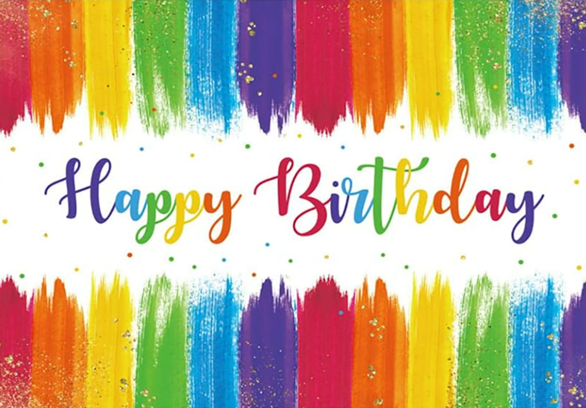 Let's Paint Theme Birthday Party Backdrop For Photography Colorful Mess ...