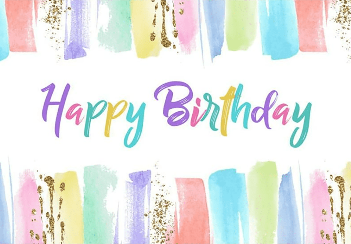 Let's Paint Theme Birthday Party Backdrop For Photography Colorful Mess ...