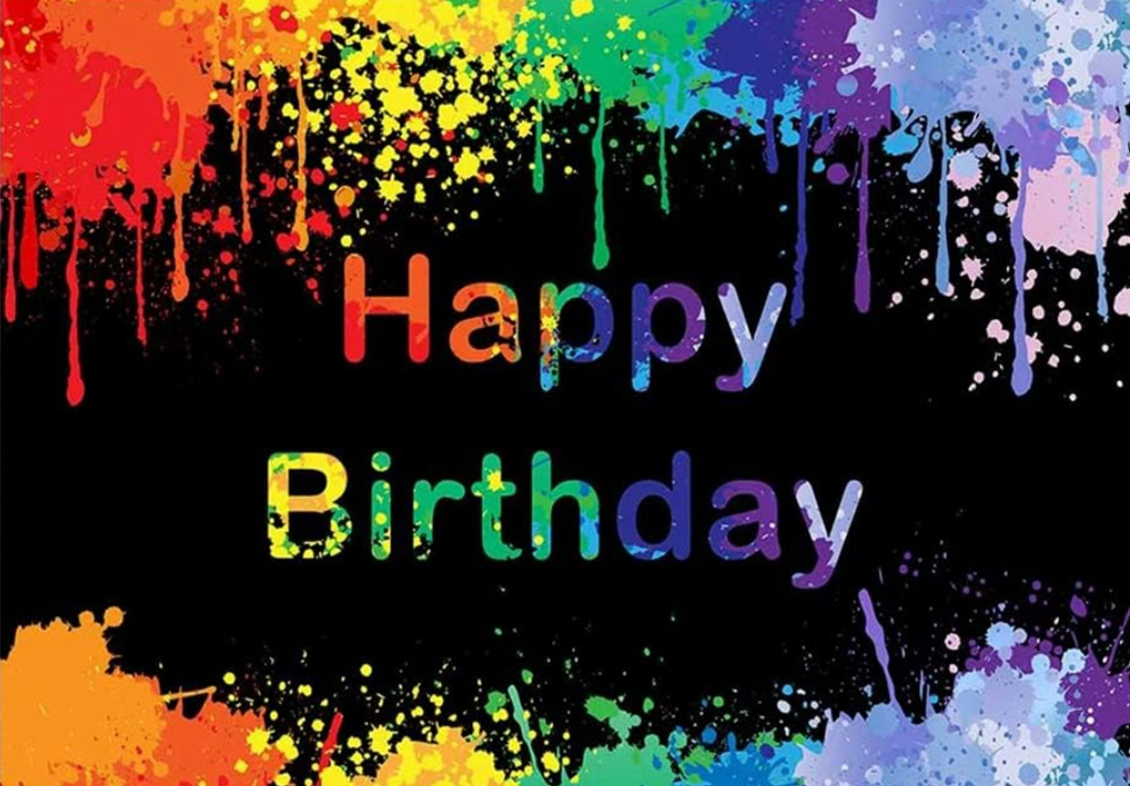 Let's Paint Theme Birthday Party Backdrop For Photography Colorful Mess ...