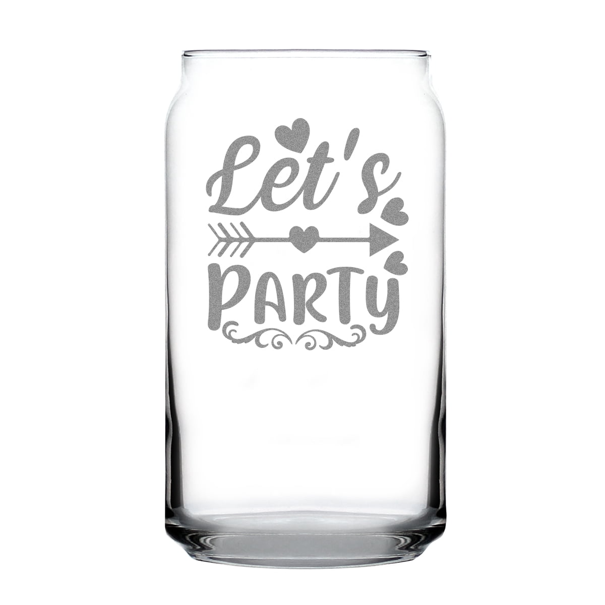 Let's Party Design Hand Engraved 16oz Can-Shaped Pint Glass, Unique ...