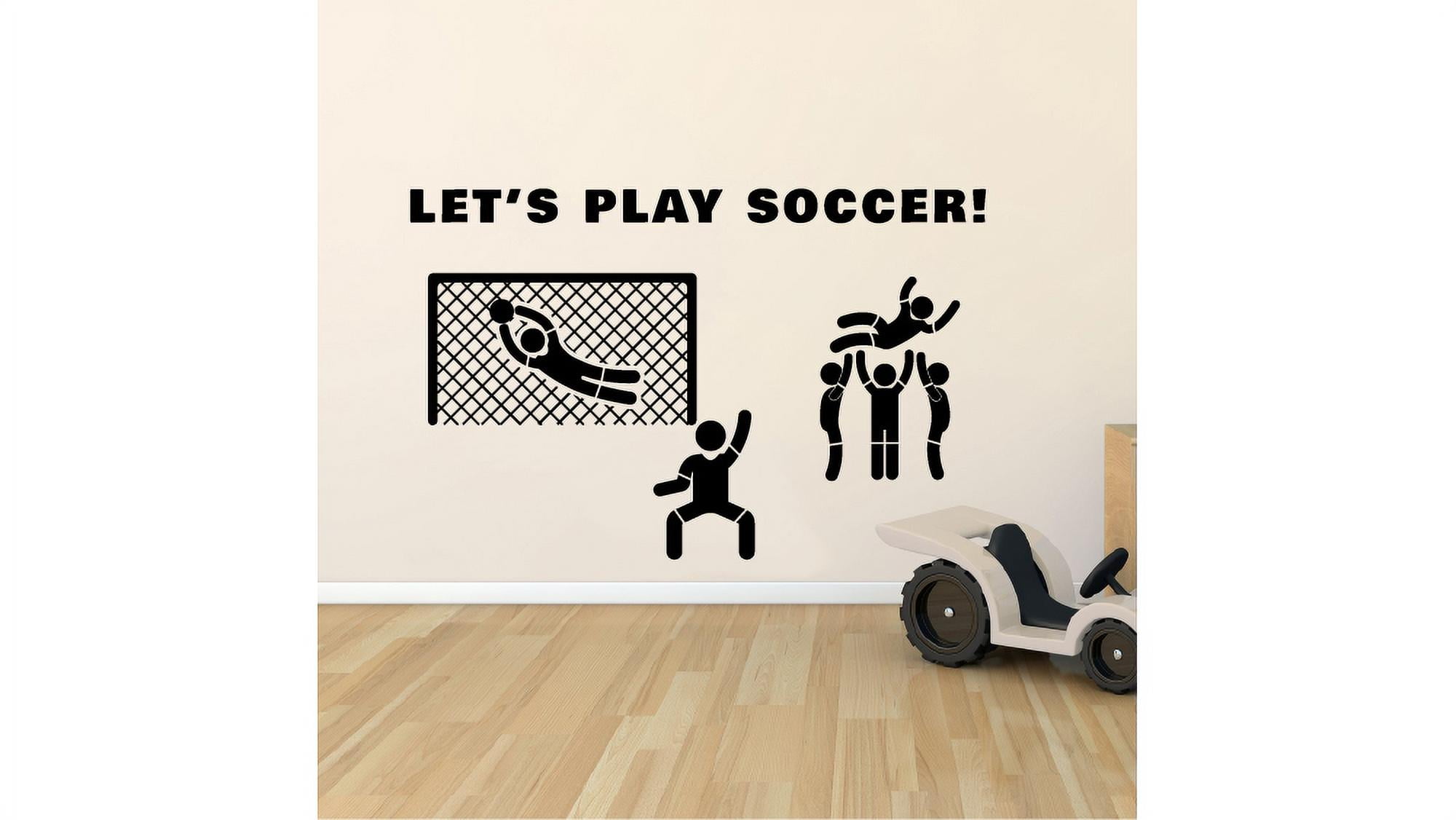 Let's Play Soccer Quote Soccer Team Player Athlete Quotes Wall Sticker ...