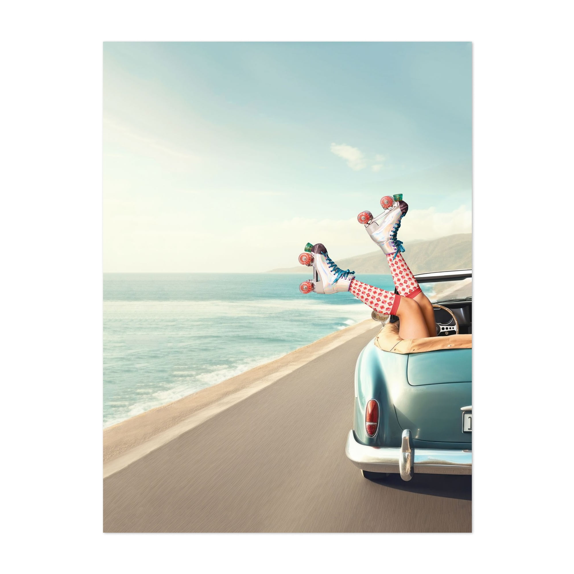 Let's Roll - Seaside Roadtrip - Collage Vintage Coastal Summer Retro ...